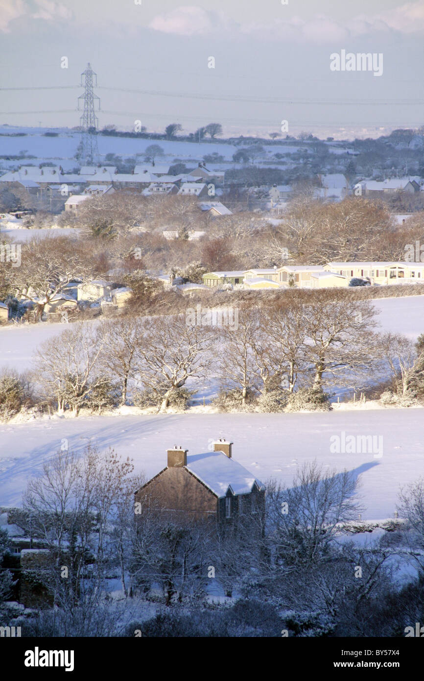 heavy snow in north wales, great britain uk Stock Photo - Alamy