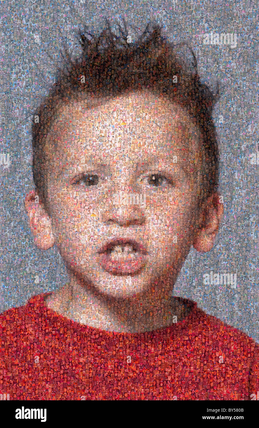 photomosaic of a child Stock Photo - Alamy