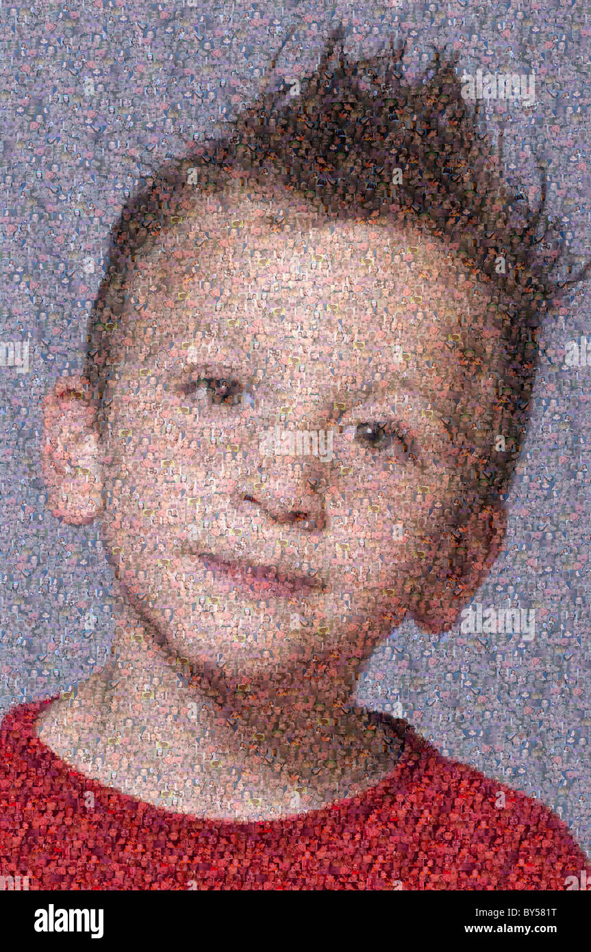 photomosaic of a child Stock Photo - Alamy