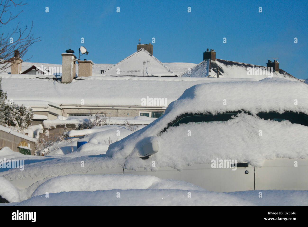 heavy snow in north wales, great britain uk Stock Photo - Alamy