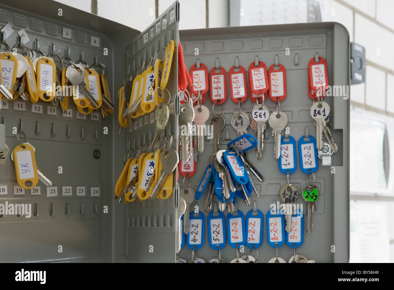 Key storage cabinet Stock Photo - Alamy