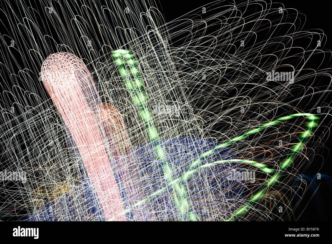 Light trails at night Stock Photo - Alamy