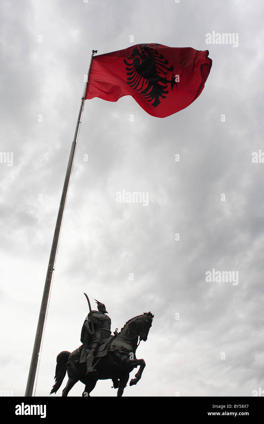 Albanian flag hi-res stock photography and images - Alamy
