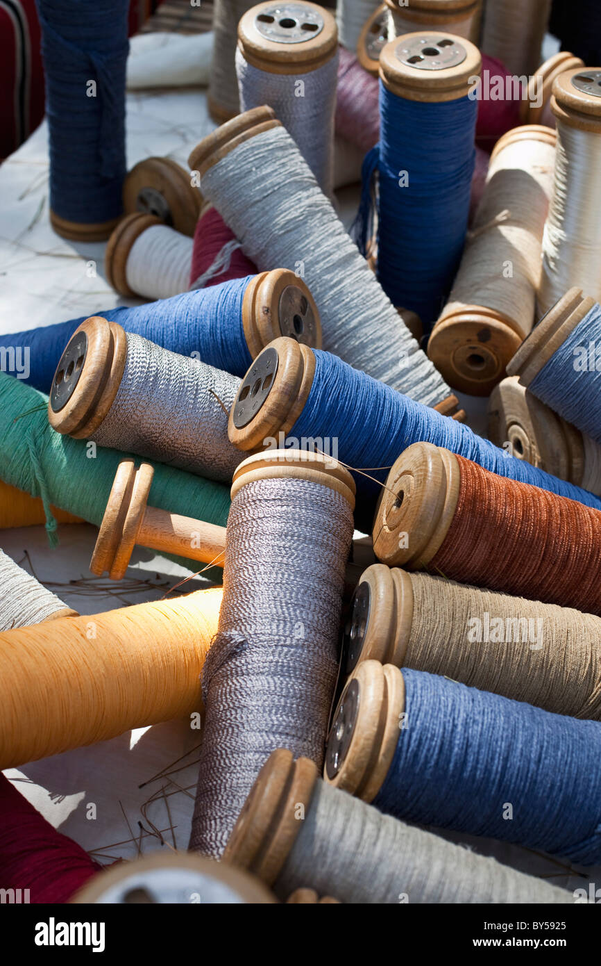 Spools of thread Stock Photo - Alamy