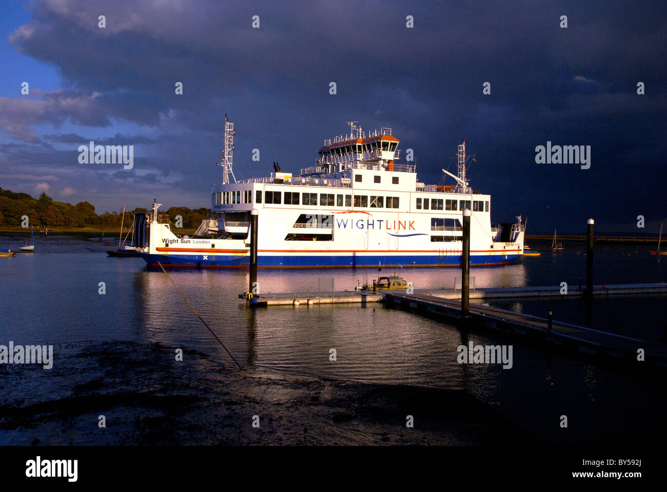 Lymington harbour lymington estuary hampshire hi-res stock photography ...