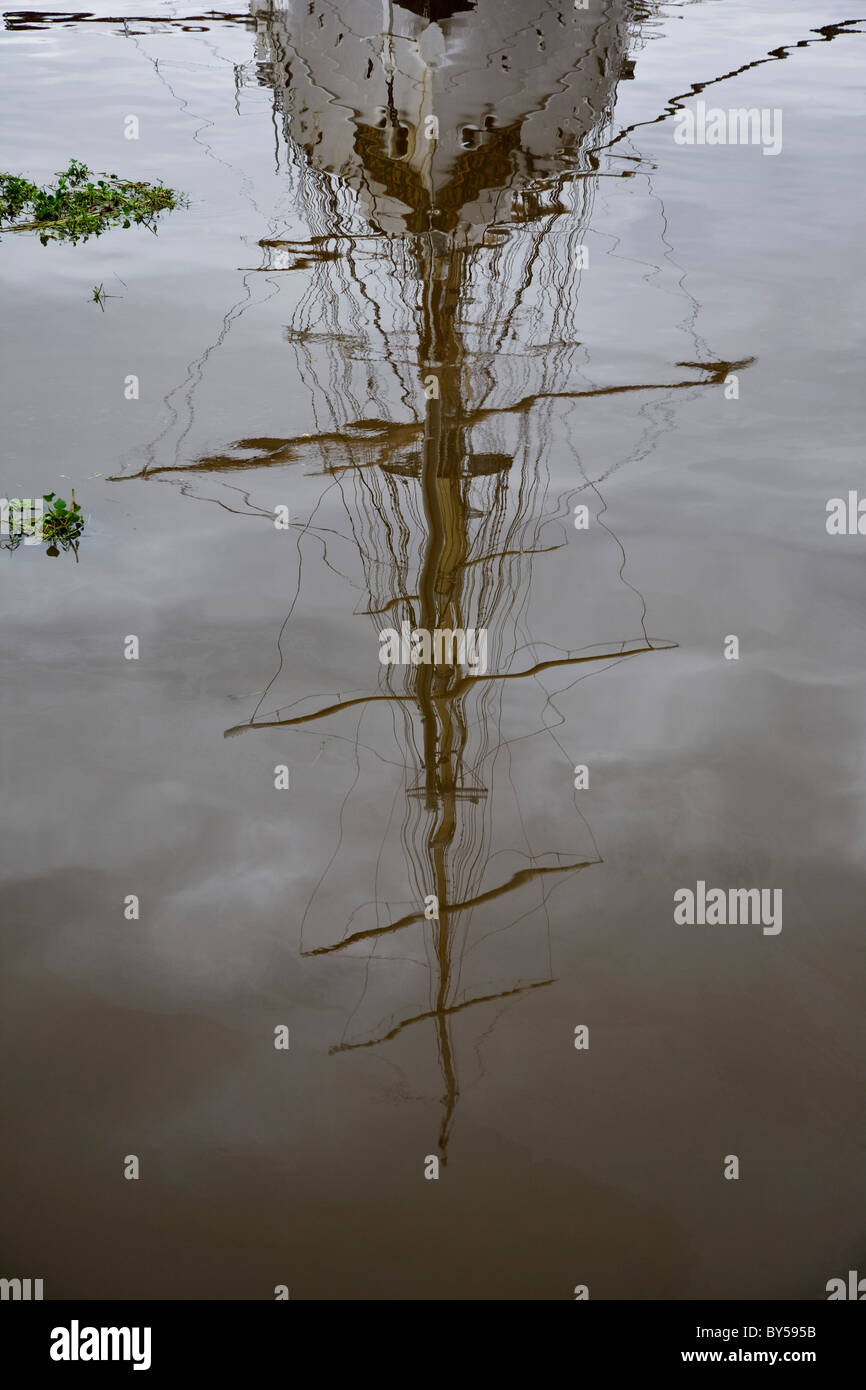 Reflection of a ship on water surface Stock Photo - Alamy