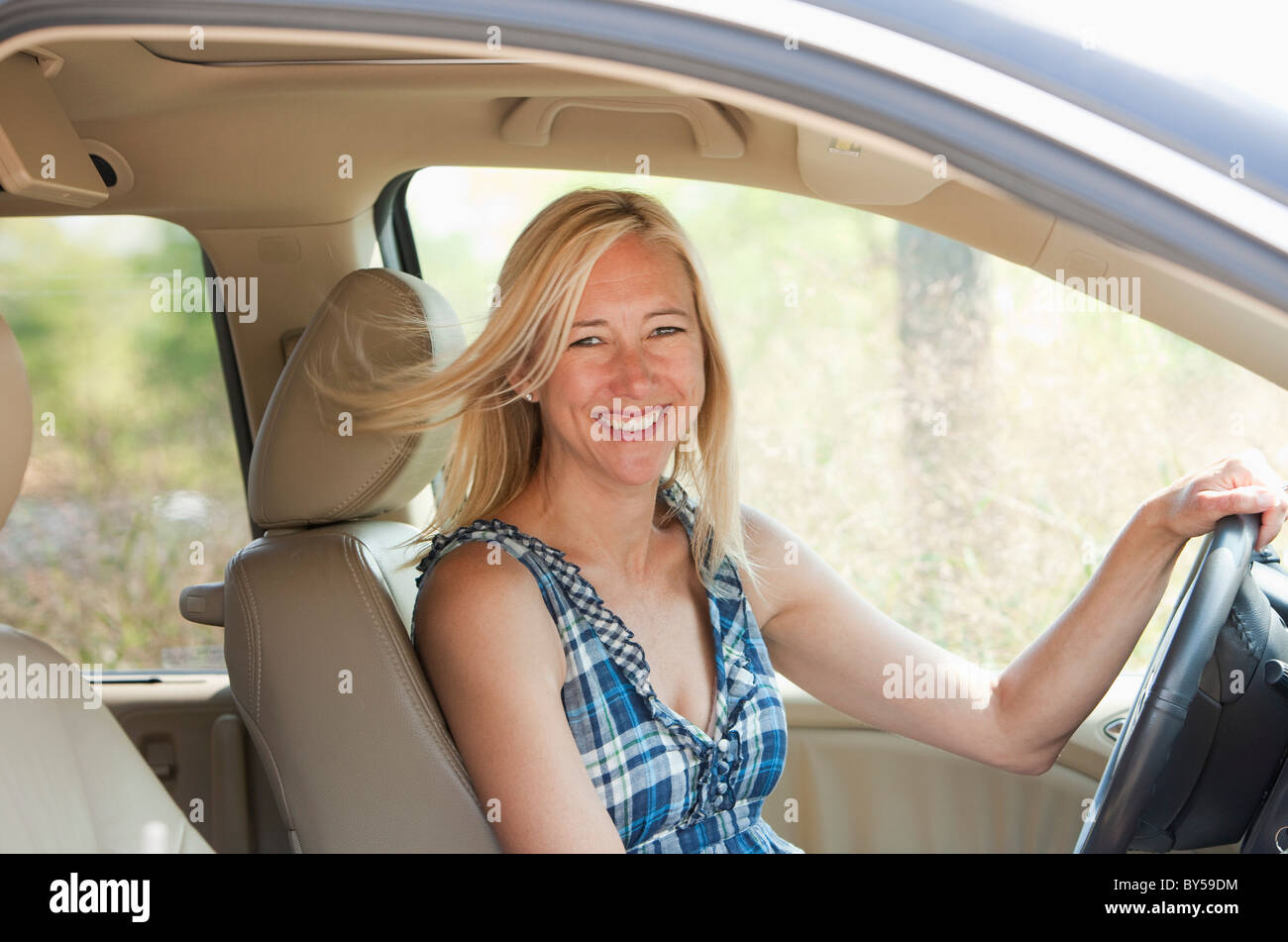 Mature Lady Driving Car High Resolution Stock Photography and Images ...