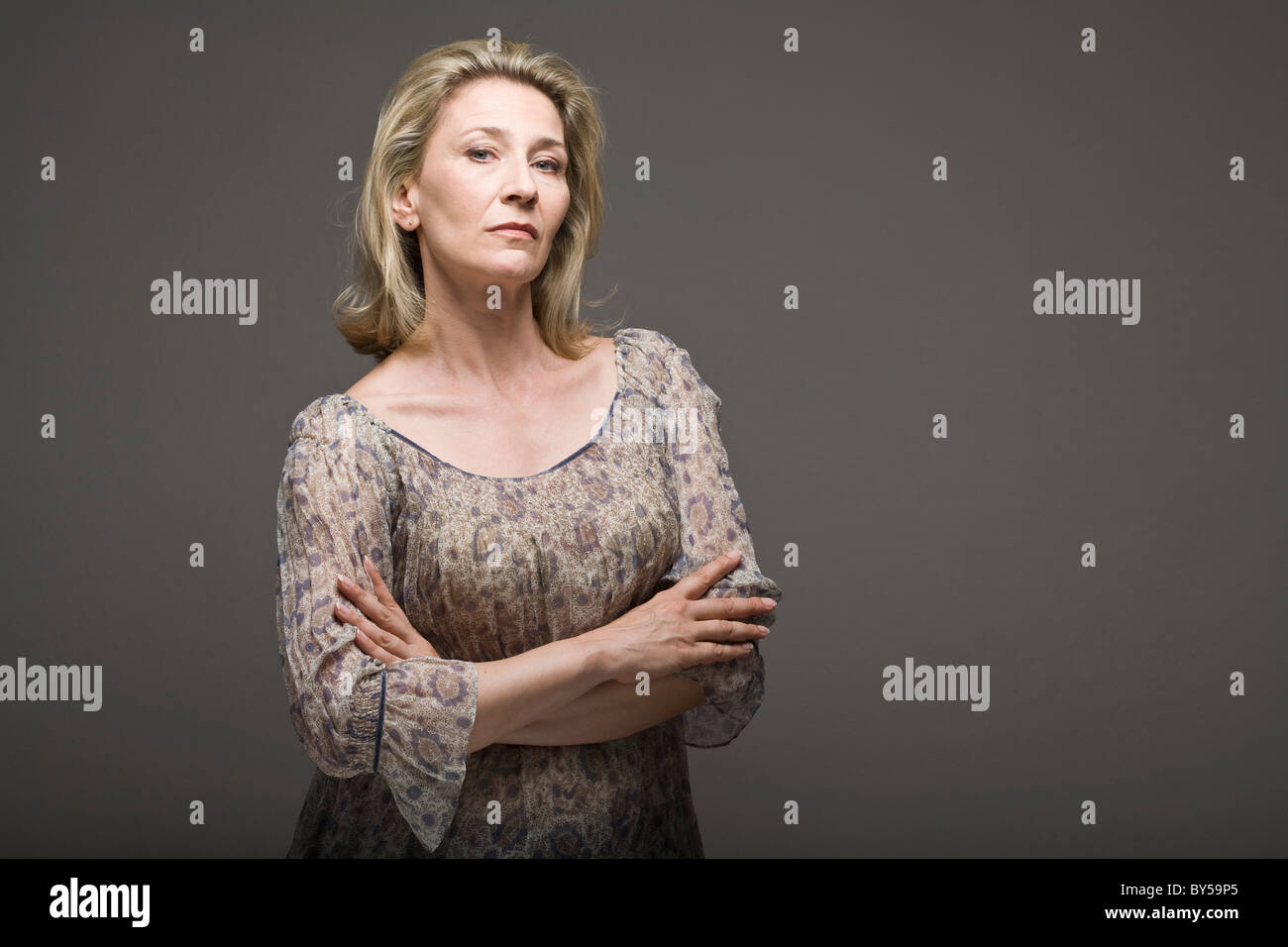 Stern Mature Woman High Resolution Stock Photography and Images - Alamy