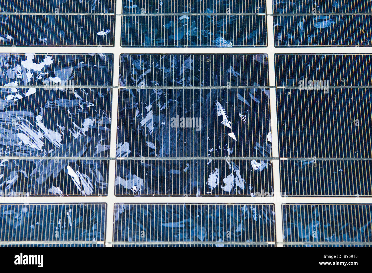 Solar panel horizontal row Stock Photo - Alamy