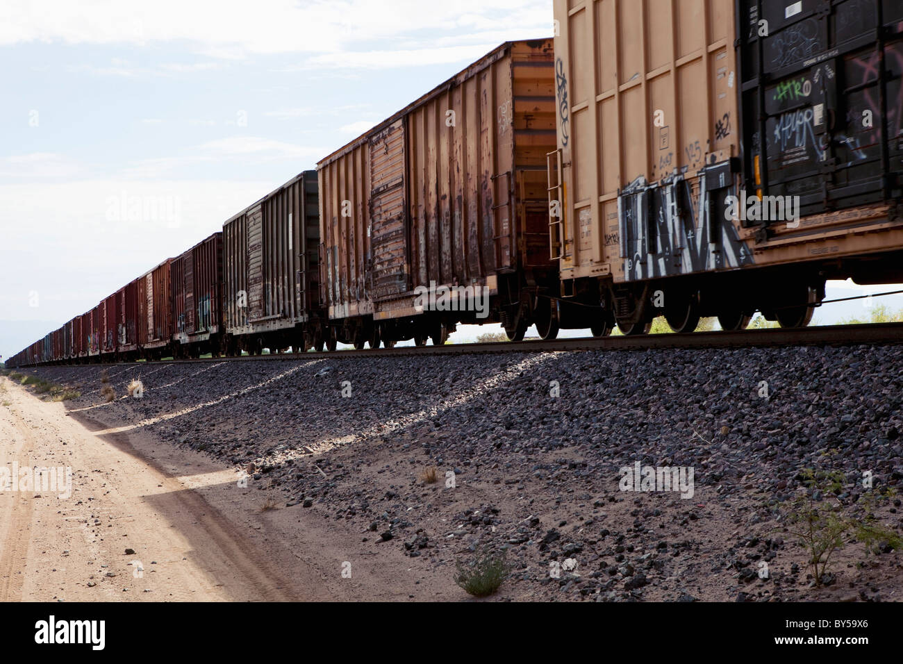 Graffiti freight train hi-res stock photography and images - Alamy