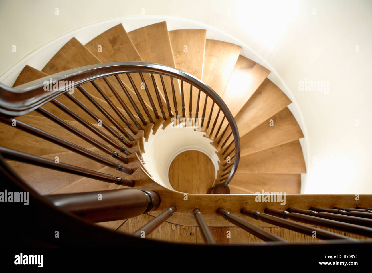 Spiral stairs from above Stock Photo - Alamy