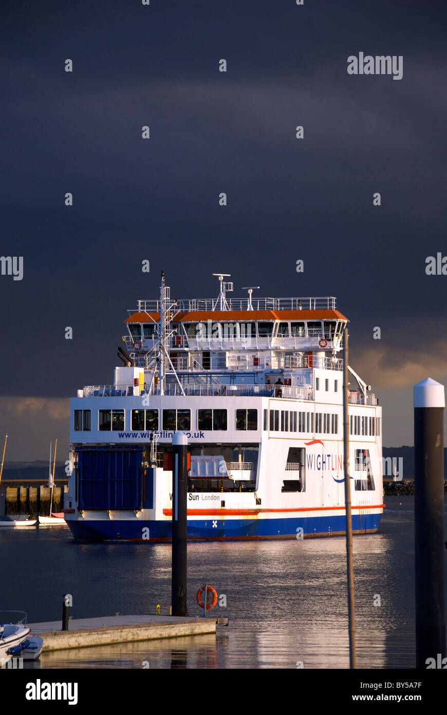 Lymington Hampshire UK River Estuary Harbor Harbour Ferry Sailing Boats ...