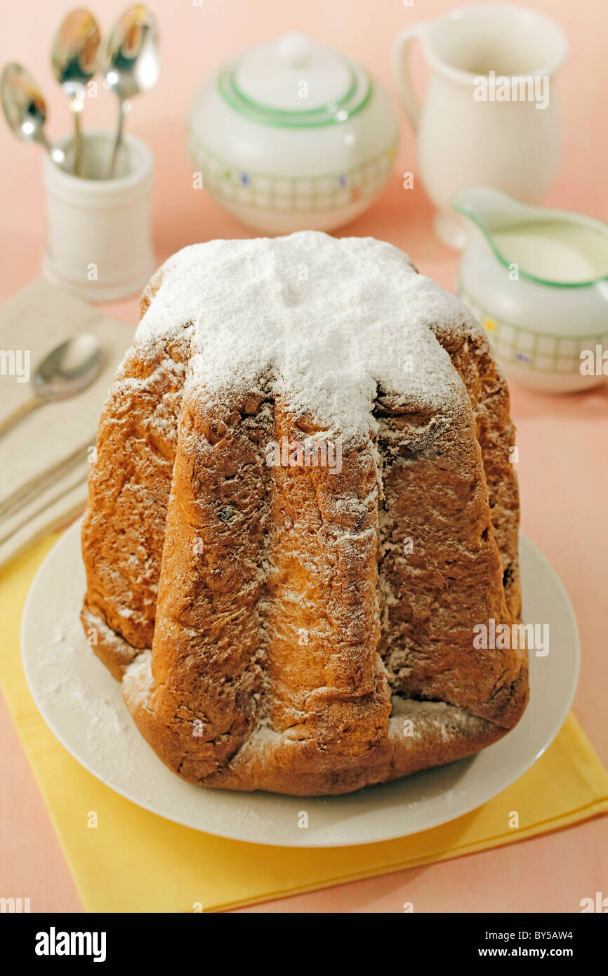 Italian pandoro. Recipe available Stock Photo - Alamy