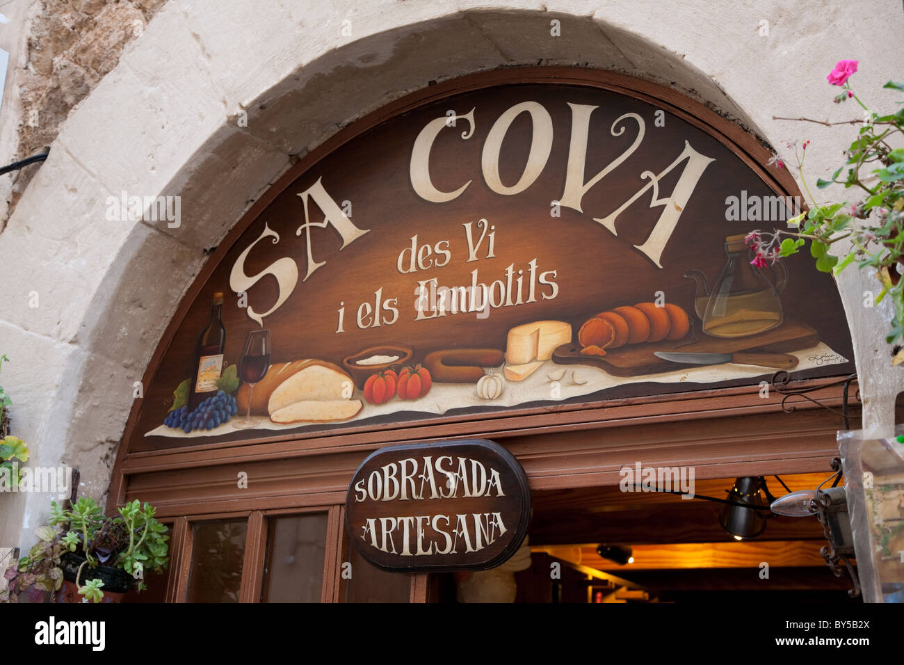 Sa Cova Food Shop in Valldemossa, Mallorca, Spain Stock Photo - Alamy