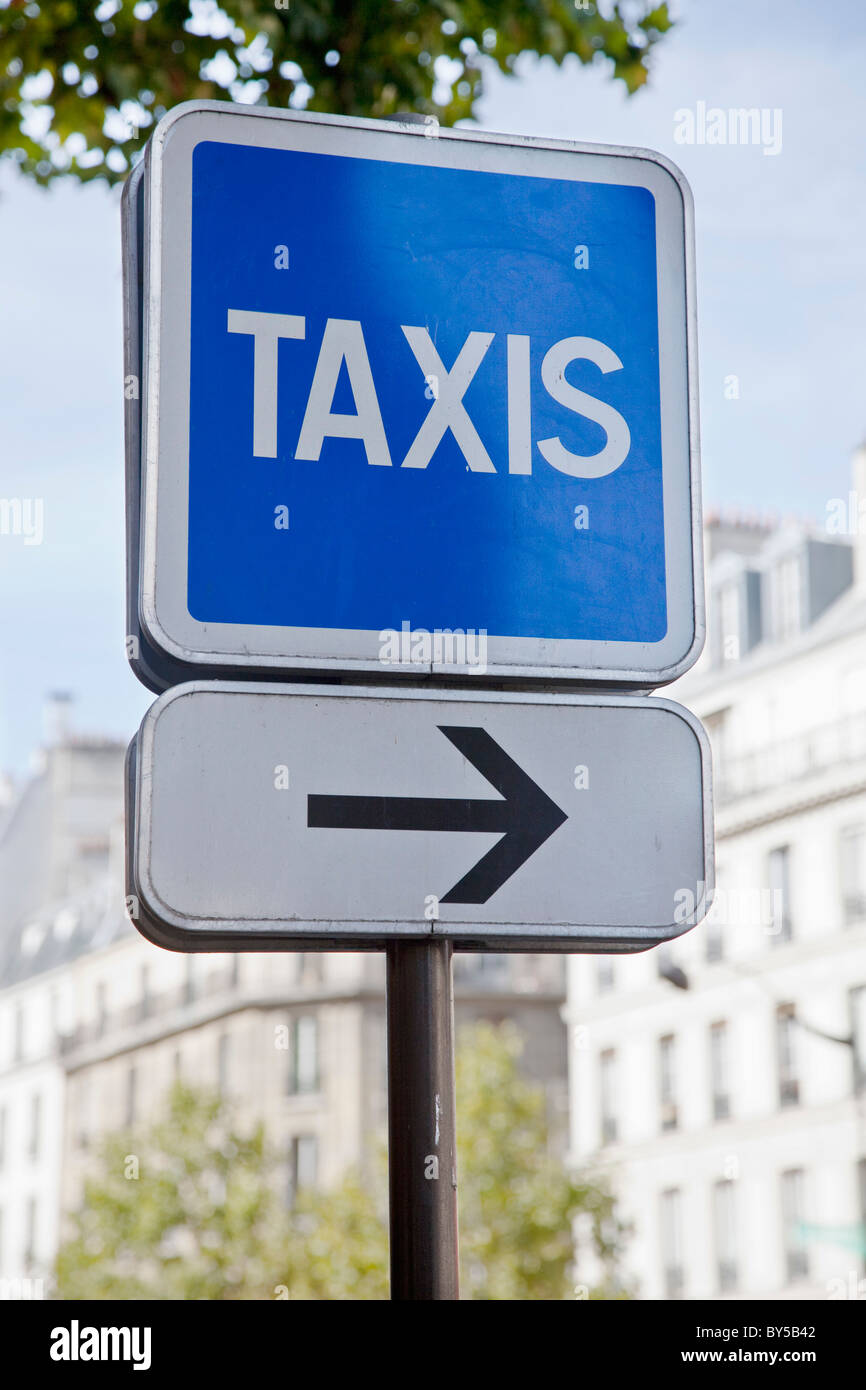 A taxi sign Stock Photo - Alamy