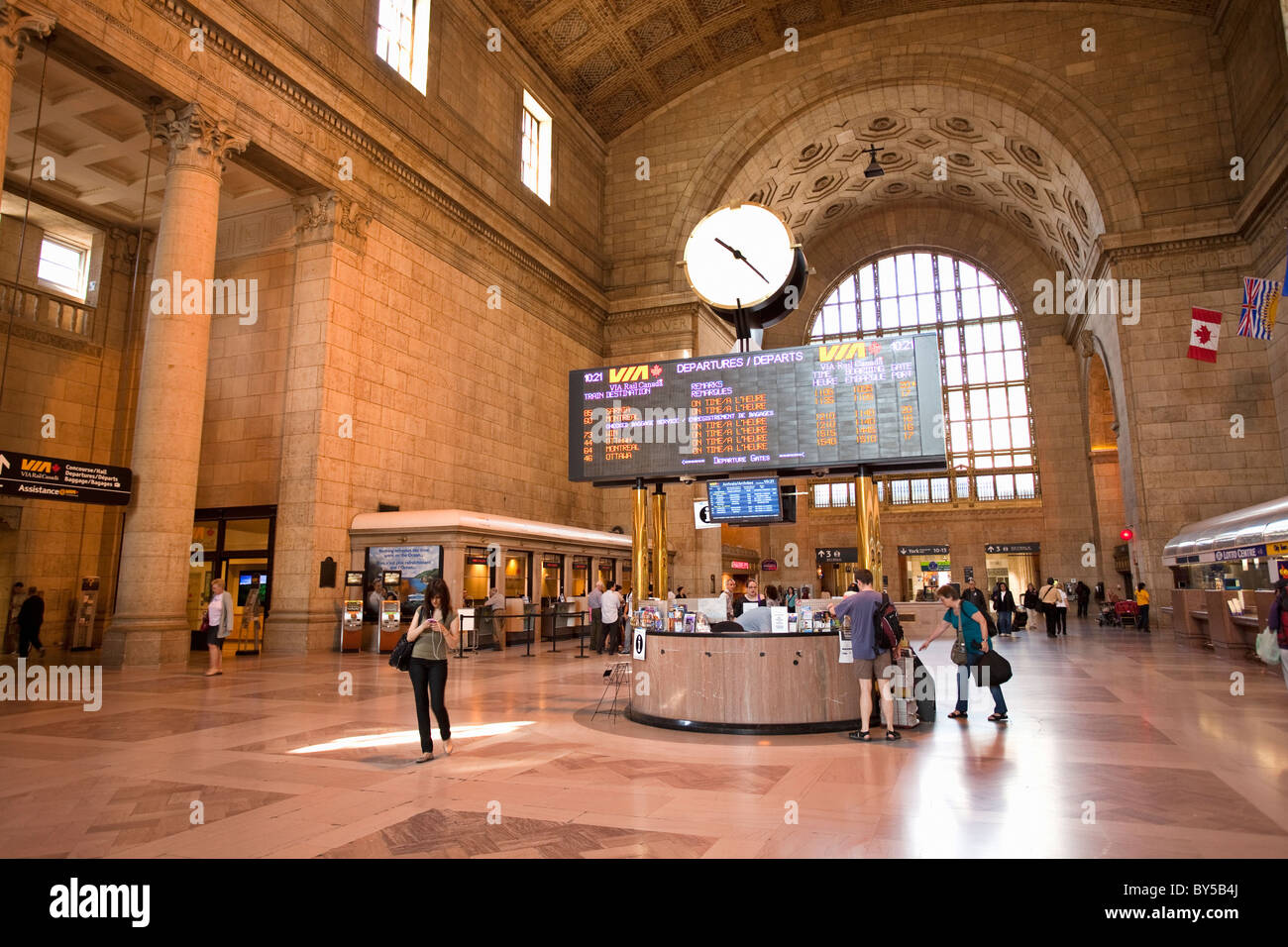 Canada,Ontario, Toronto, Union Station train station,interior with ...