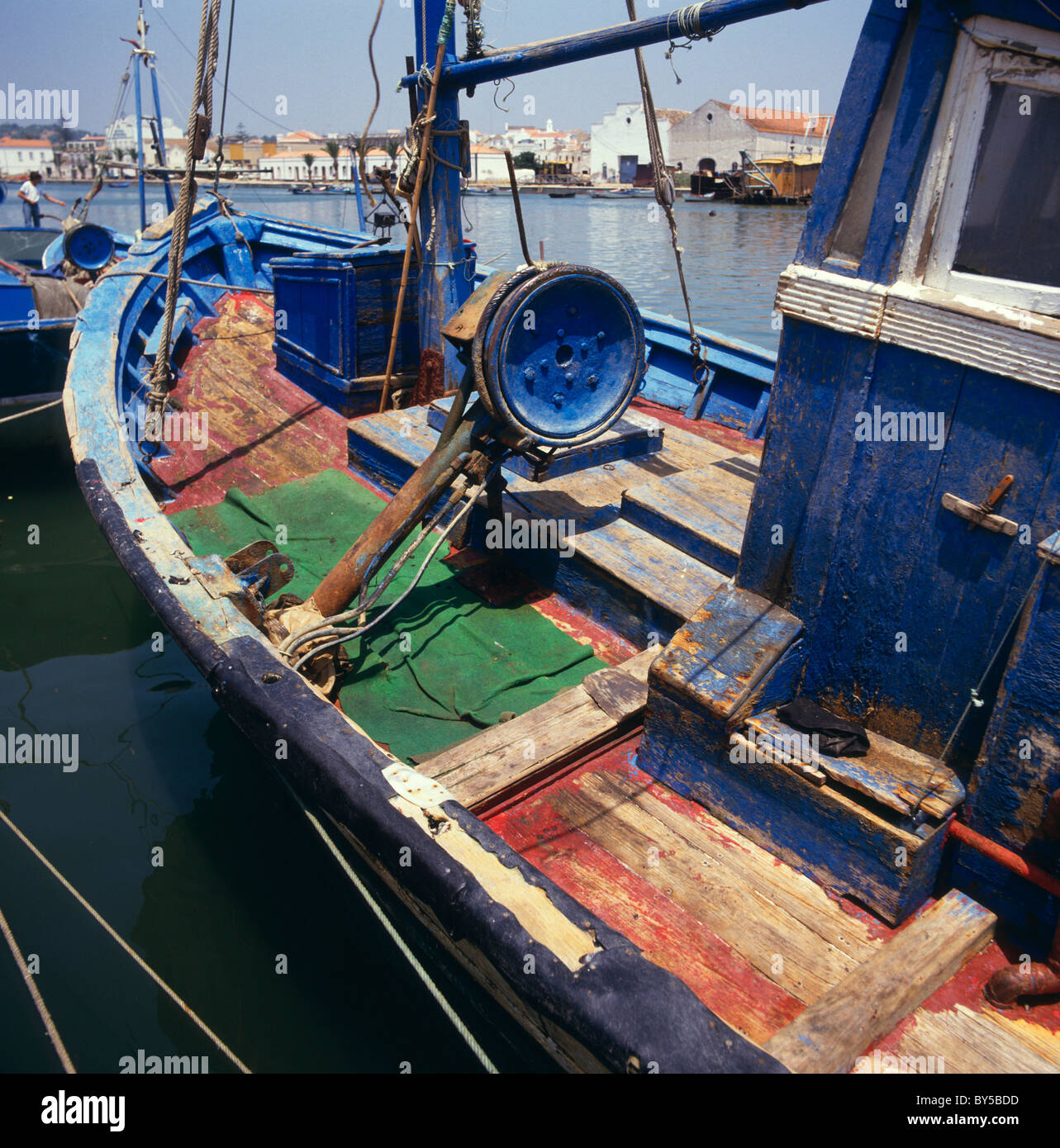 Portugal, Algarve - Tavira - harbour and traditional fishing boats ... Portugal, Algarve - Tavira - harbour and traditional fishing boats ...