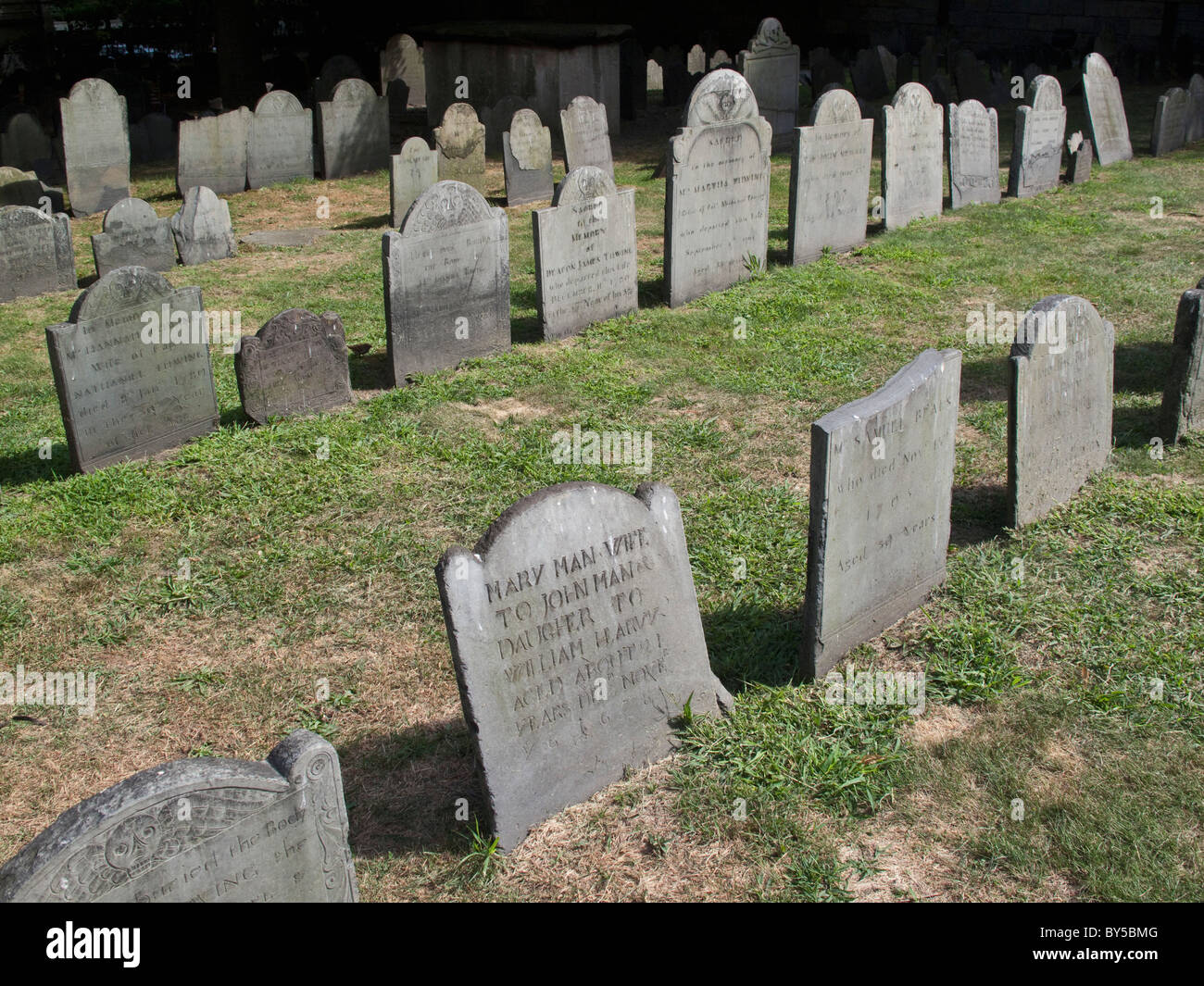Gravestones in an old cemetery Stock Photo - Alamy