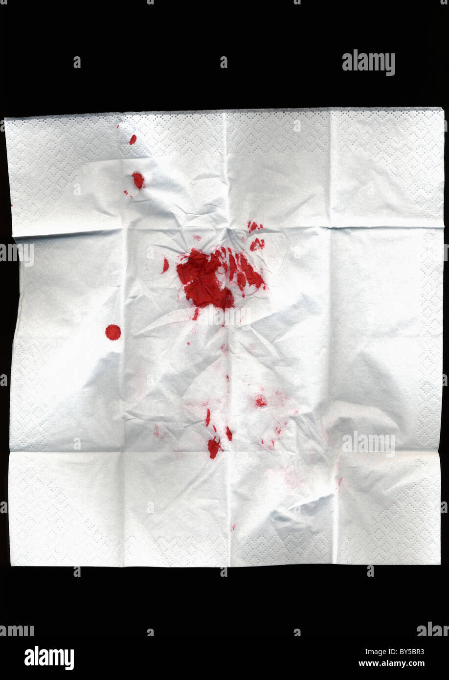 A bloody tissue Stock Photo - Alamy
