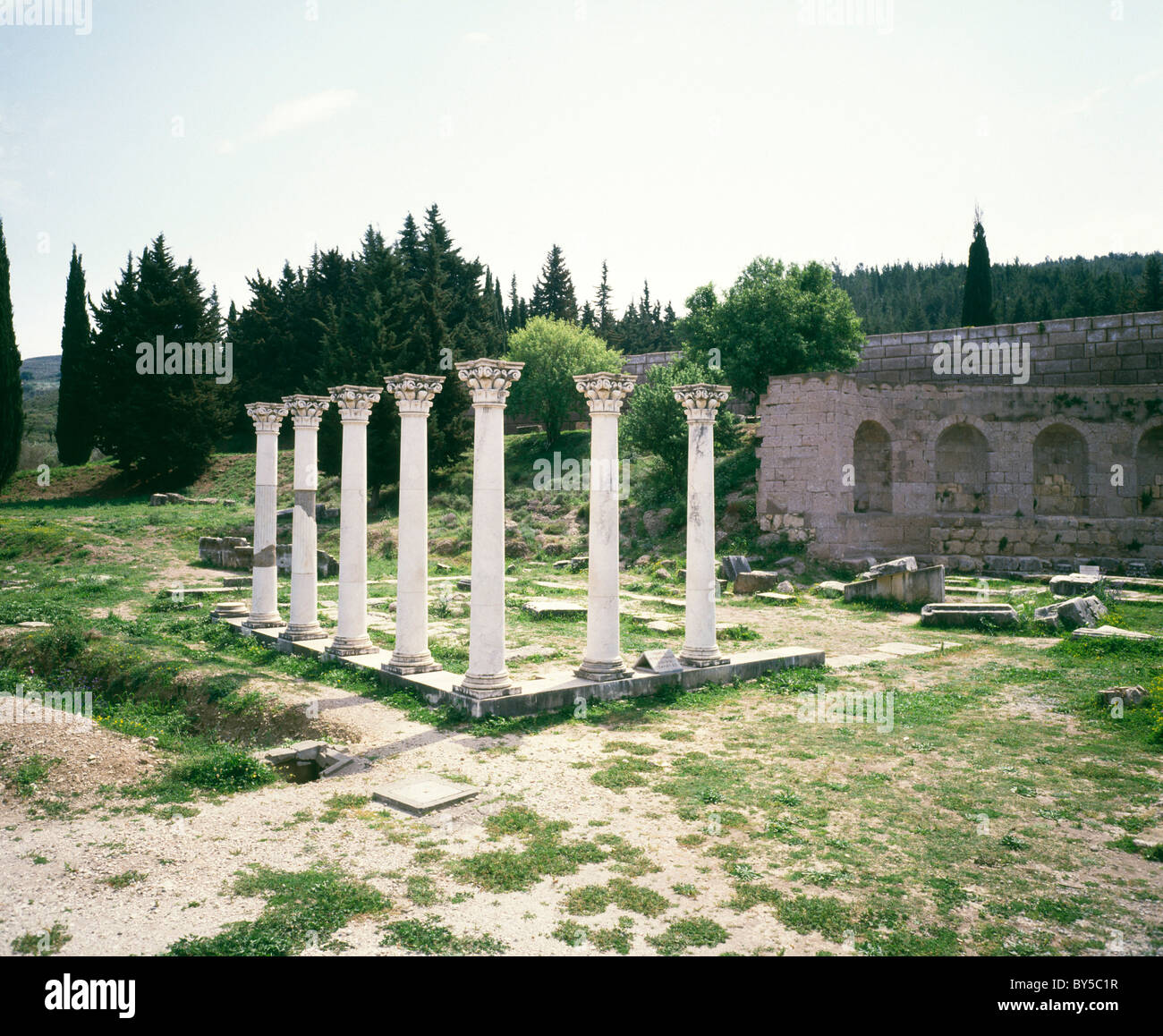 Greek island of Kos, Dodecanese - the Asclepion, Greek temple to Apollo ...