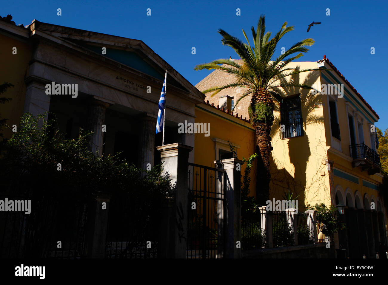 Neo-classical houses in old Athens, Plaka Stock Photo - Alamy