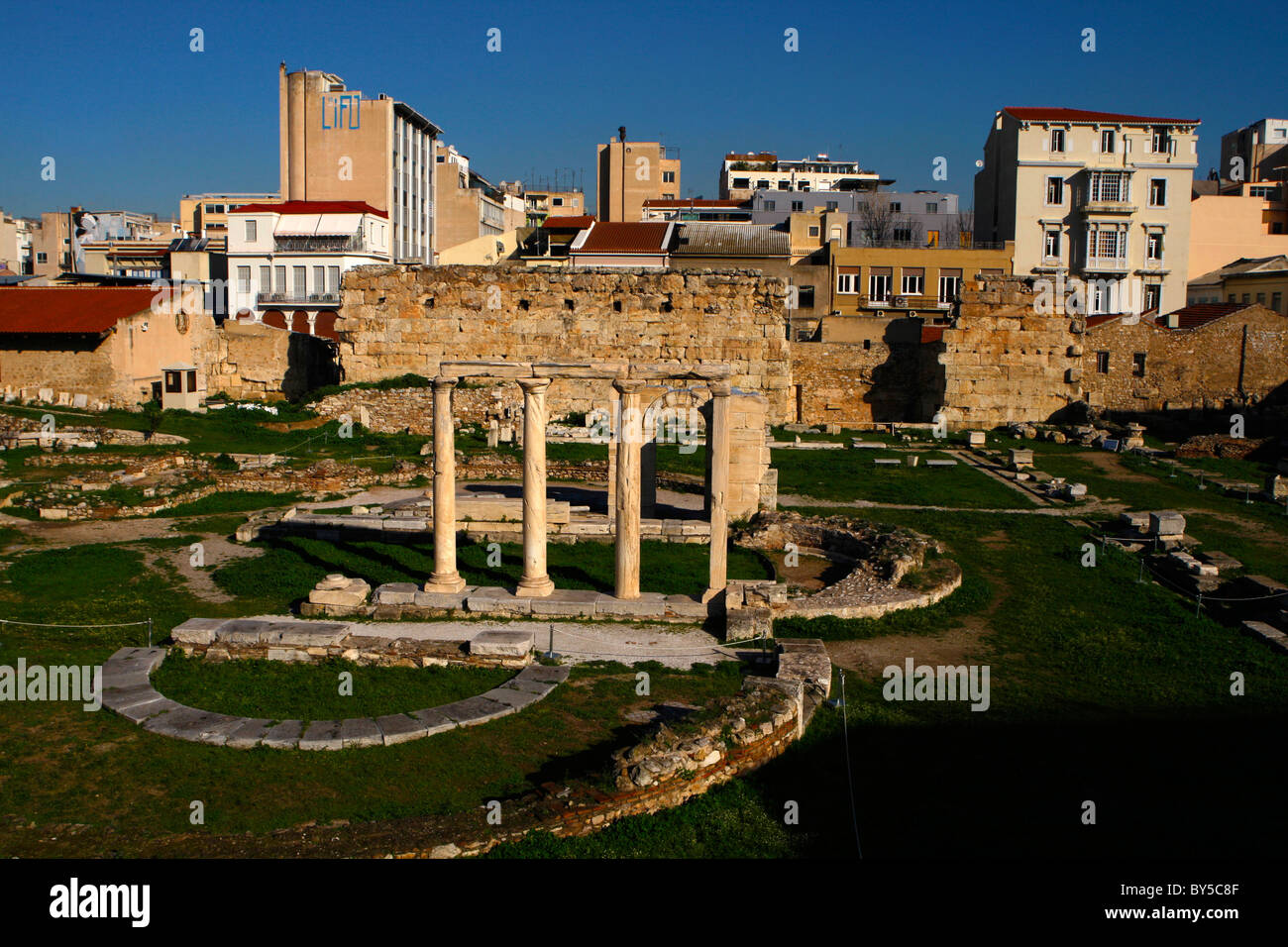 Hadrian Library Athens Greece Stock Photo - Alamy