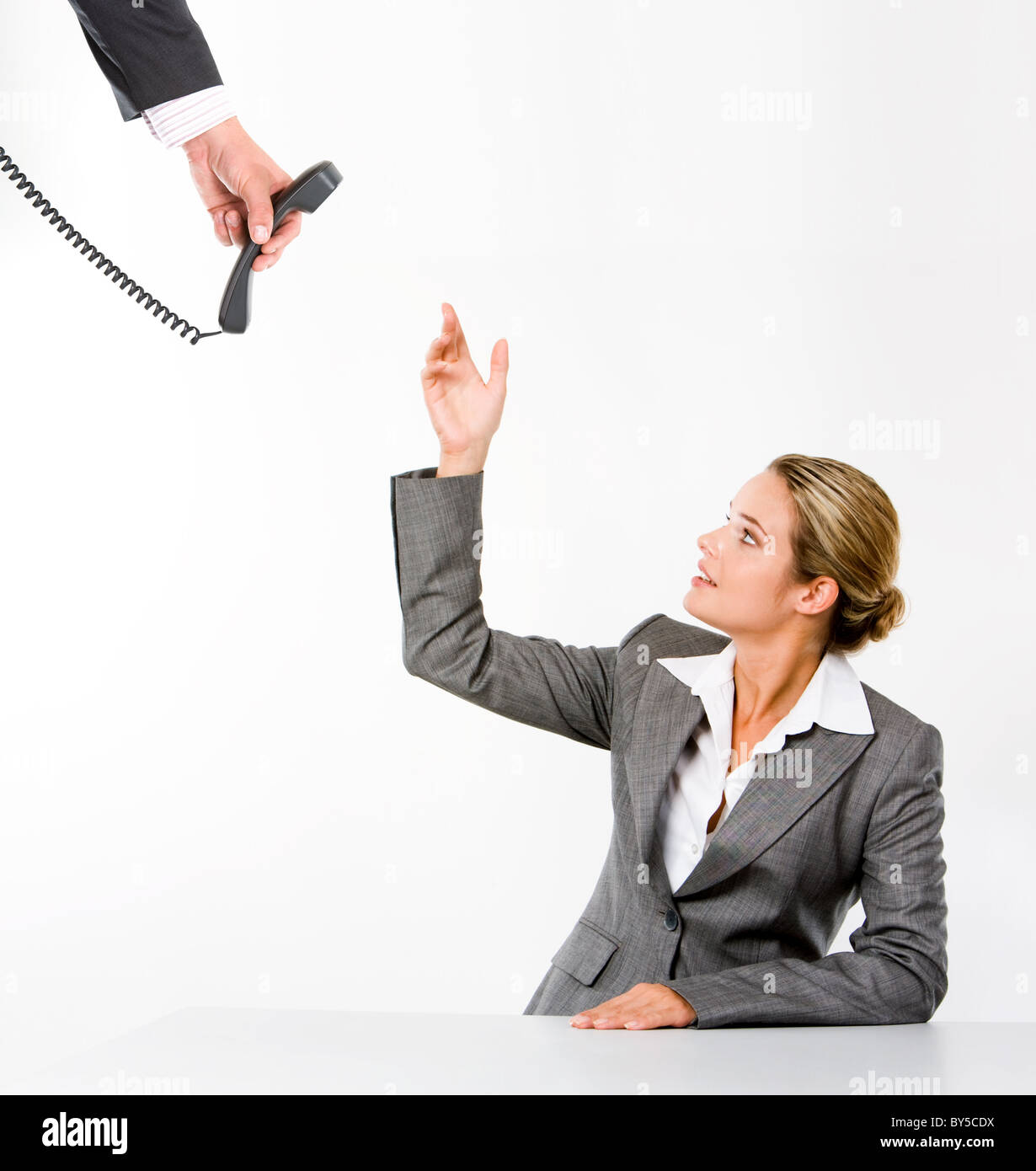 Serious male receptionist hi-res stock photography and images - Alamy