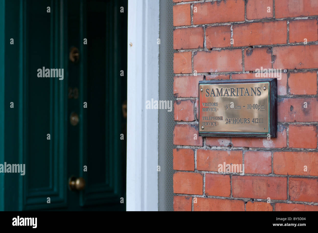 An open doorway at the Samaritans charity in Limerick city, Republic of ...