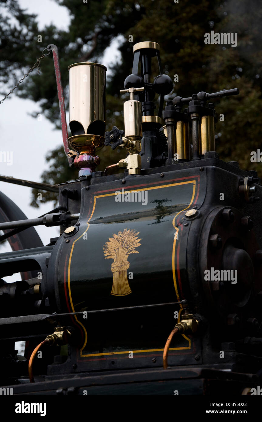 Steam traction engine powering a circular saw at Bressingham Steam ...