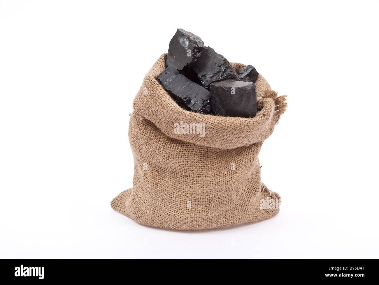 Coal in sack Stock Photo - Alamy
