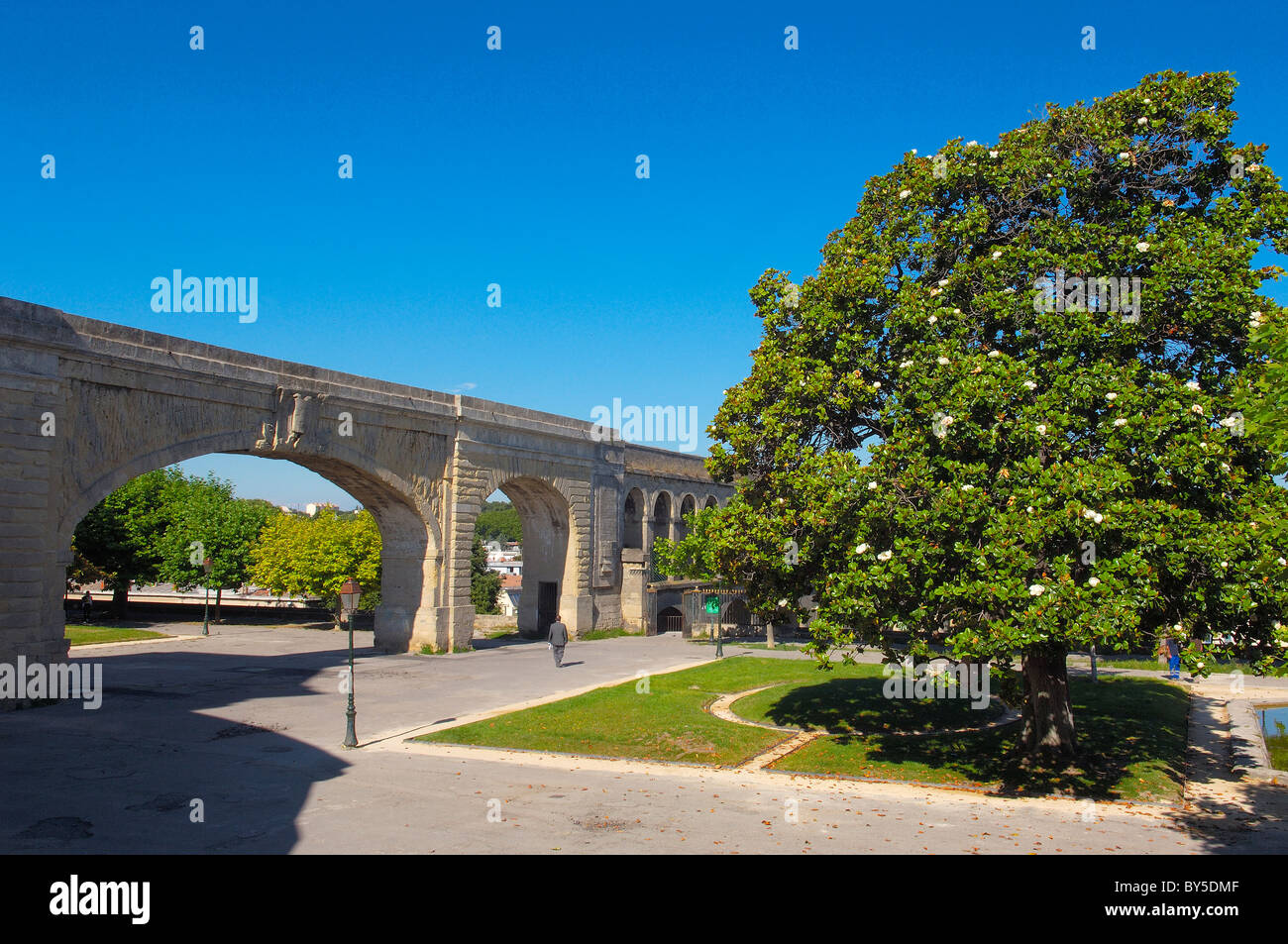 Aqueduc Saint-Clément and Chateau d´Eau. Montpellier. Herault ...