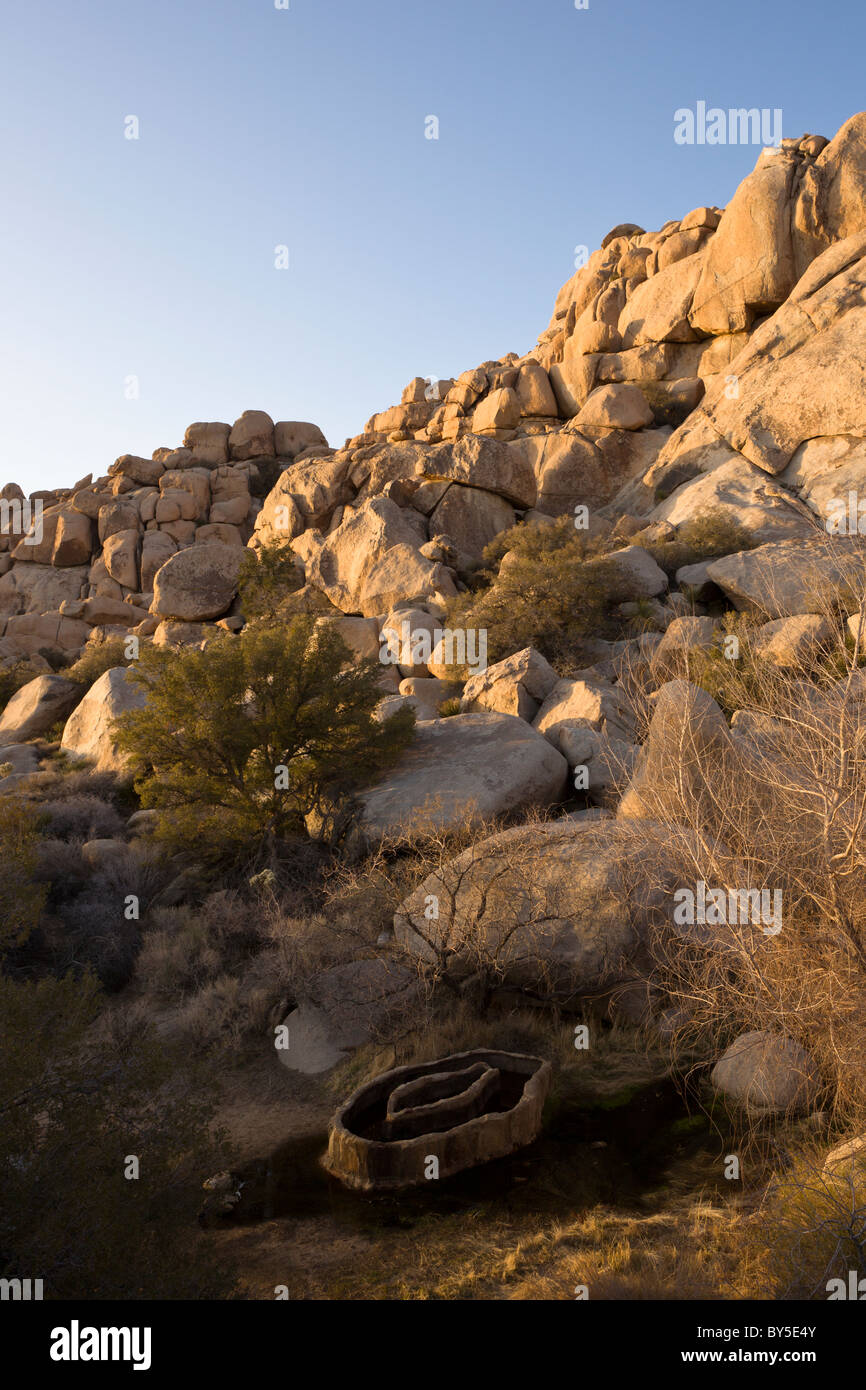 Double ring water trough below Barker Dam built by area pioneer Bill ...