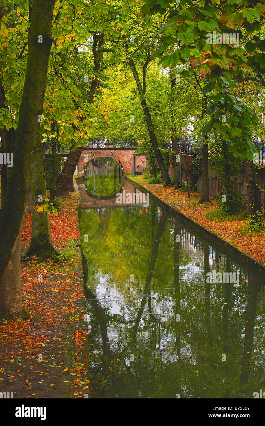 Dutch canal in the fall - Utrecht, Netherlands (Holland Stock Photo - Alamy