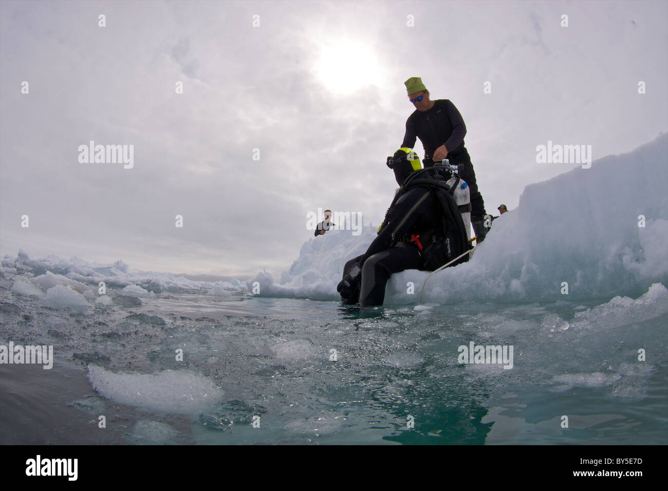 Canadian Arctic diving on the floe edge Pond Inlet, Baffin Island ...