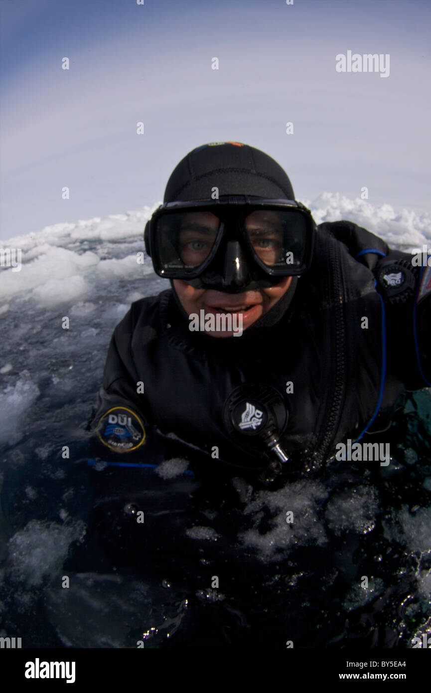 Canadian Arctic diving on the floe edge Pond Inlet, Baffin Island ...