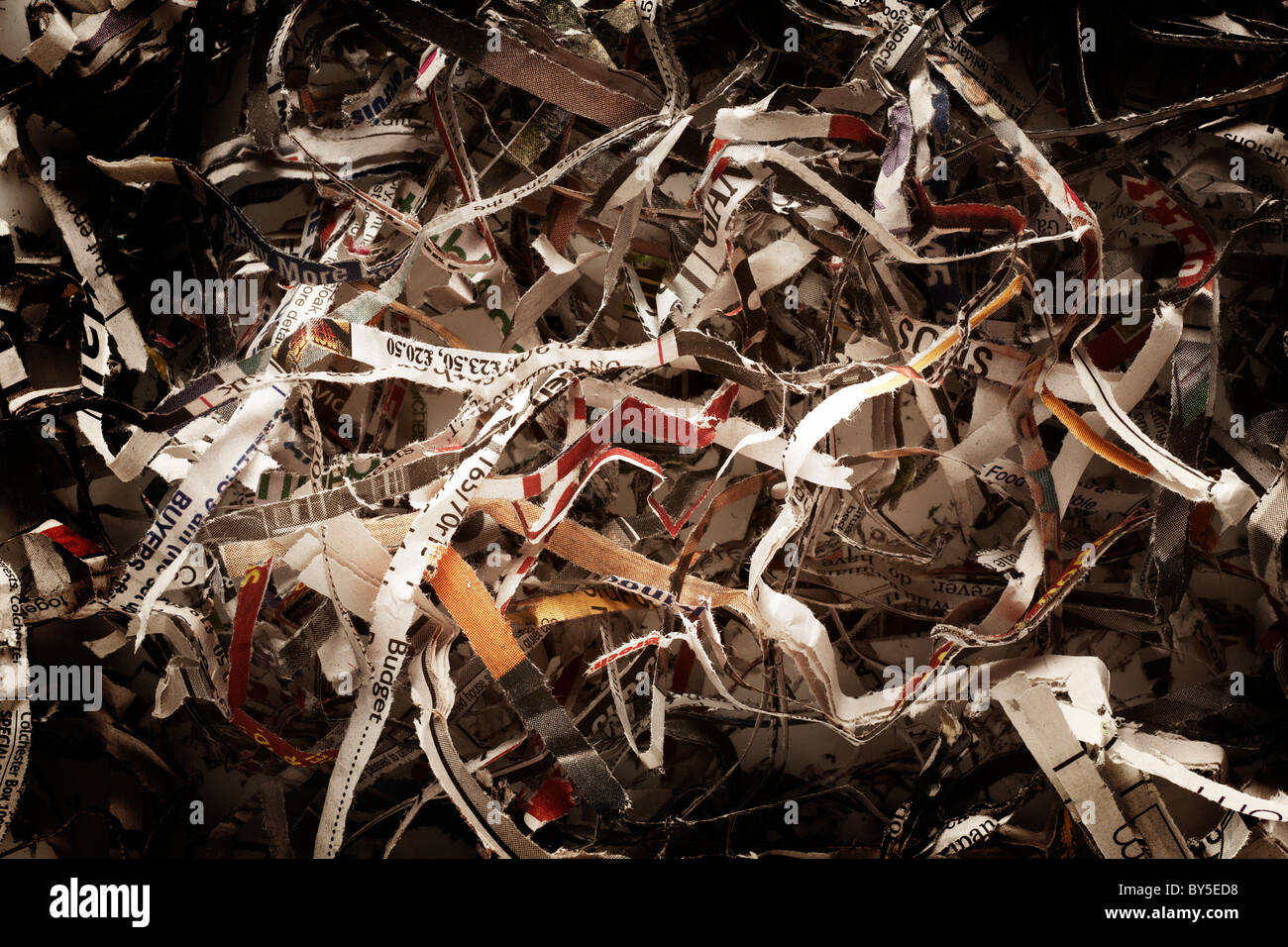 close up detail image of shredded paper Stock Photo - Alamy