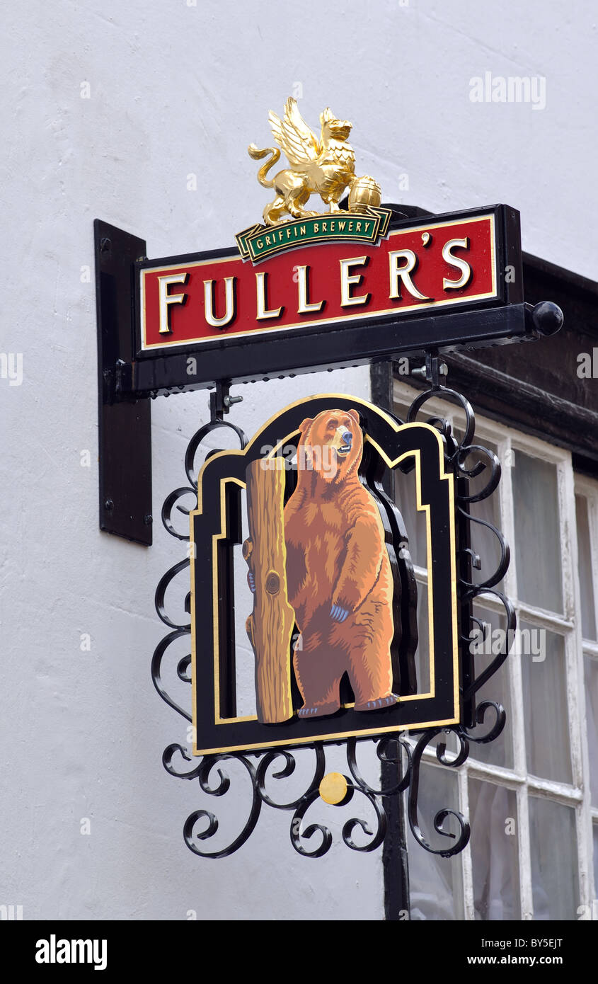 The Bear pub sign, Oxford, UK Stock Photo - Alamy