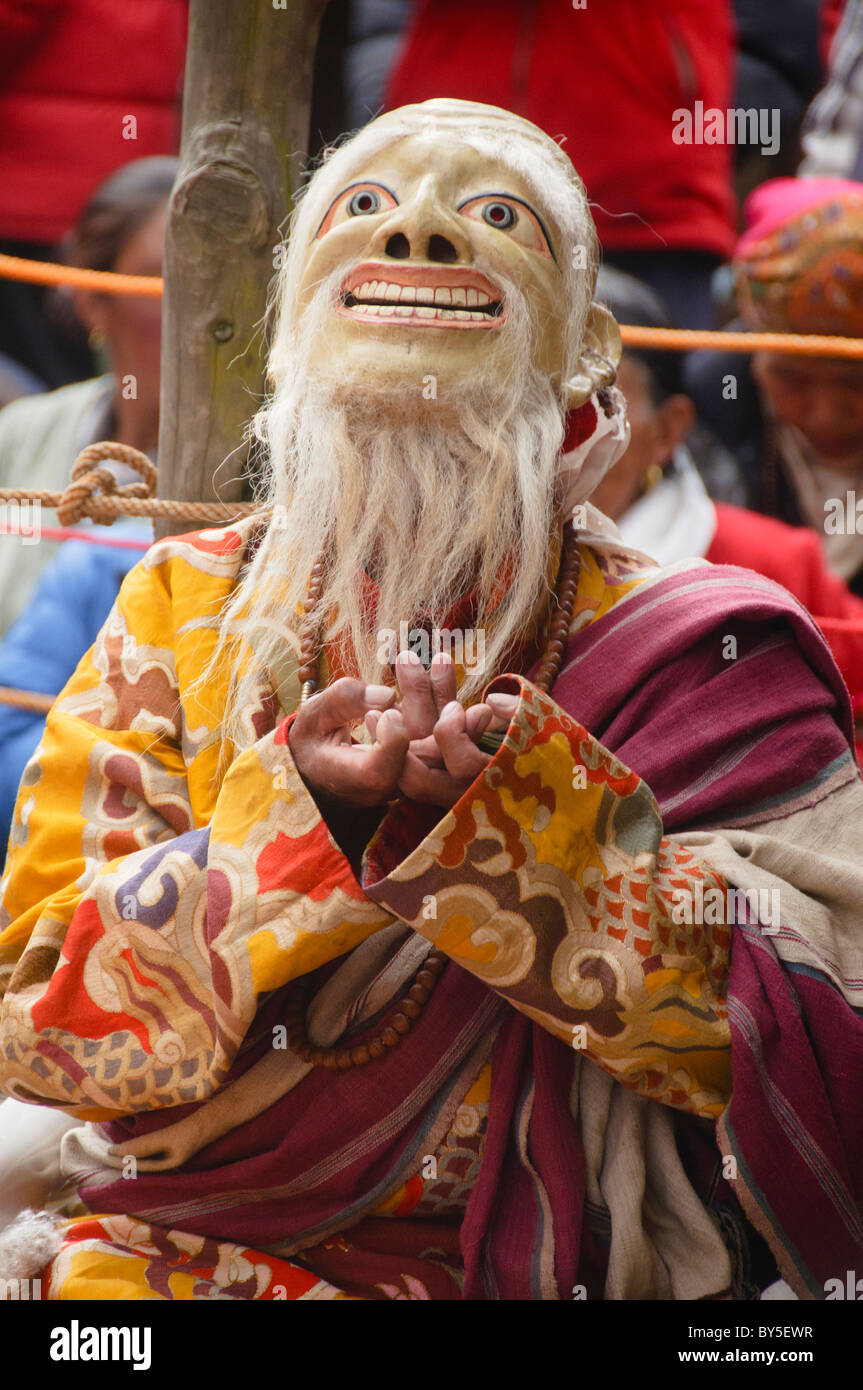 Buddhist monk in costume mask hi-res stock photography and images - Alamy