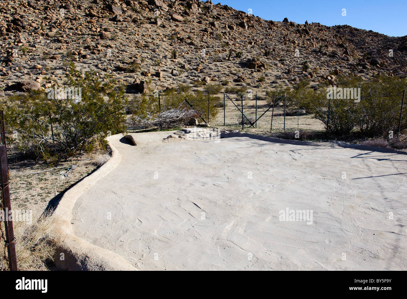 Guzzler in Chukar hunting area in the Western Mojave Desert near ...