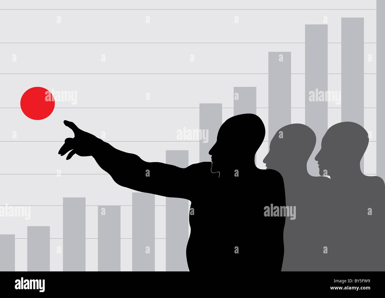 The leader of the team indicates target Stock Photo - Alamy