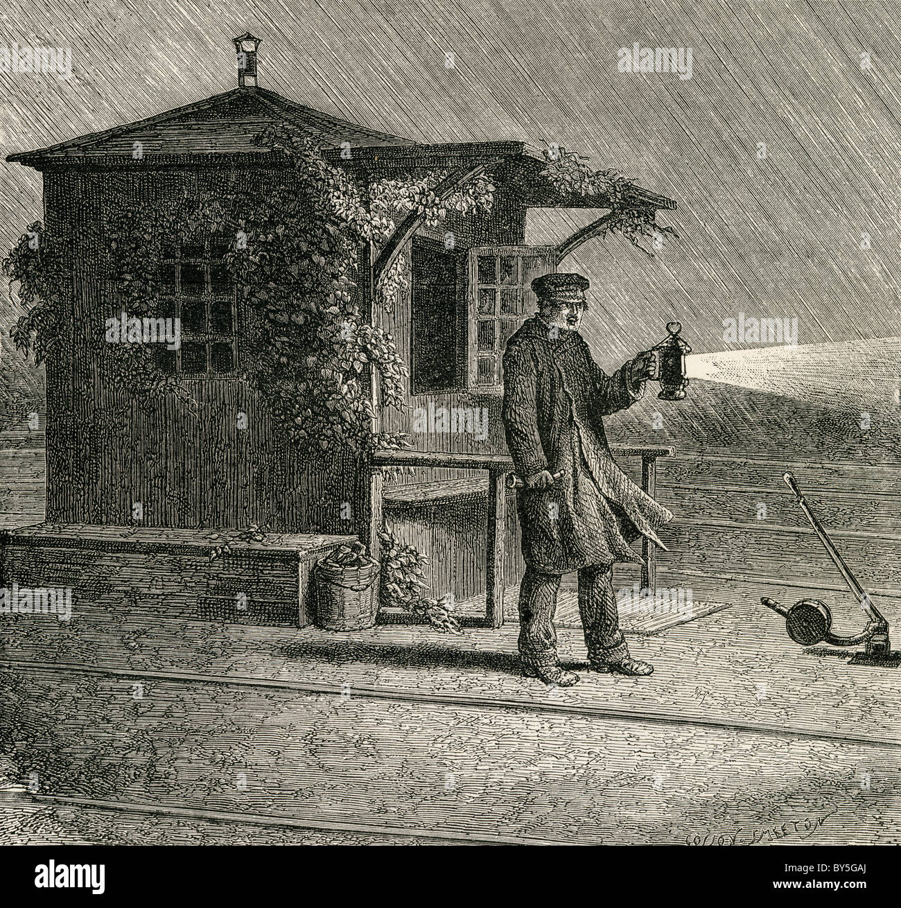 A French Pointsman in the late 19th century Stock Photo - Alamy