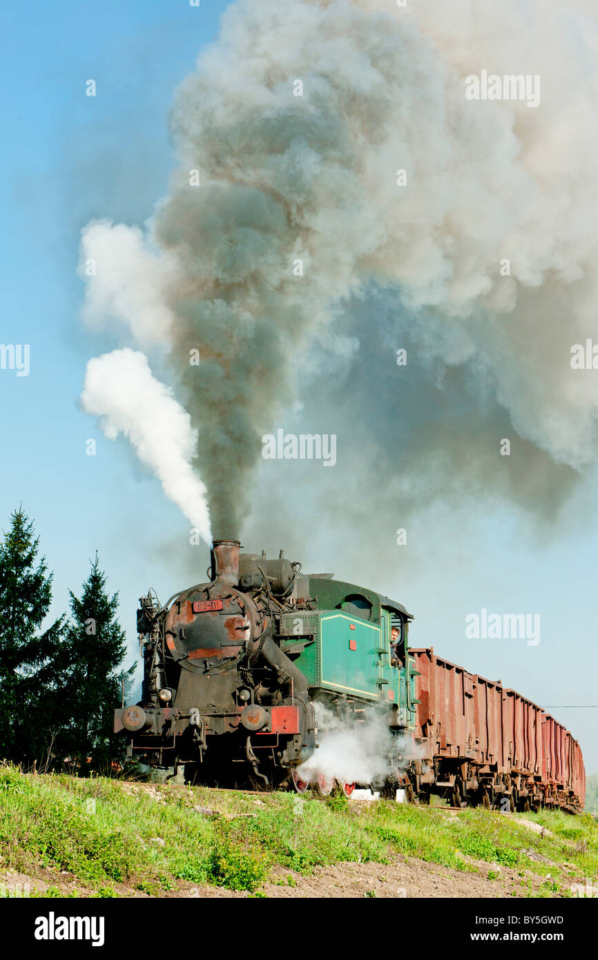 steam freight train, Durdevik, Bosnia and Hercegovina Stock Photo - Alamy