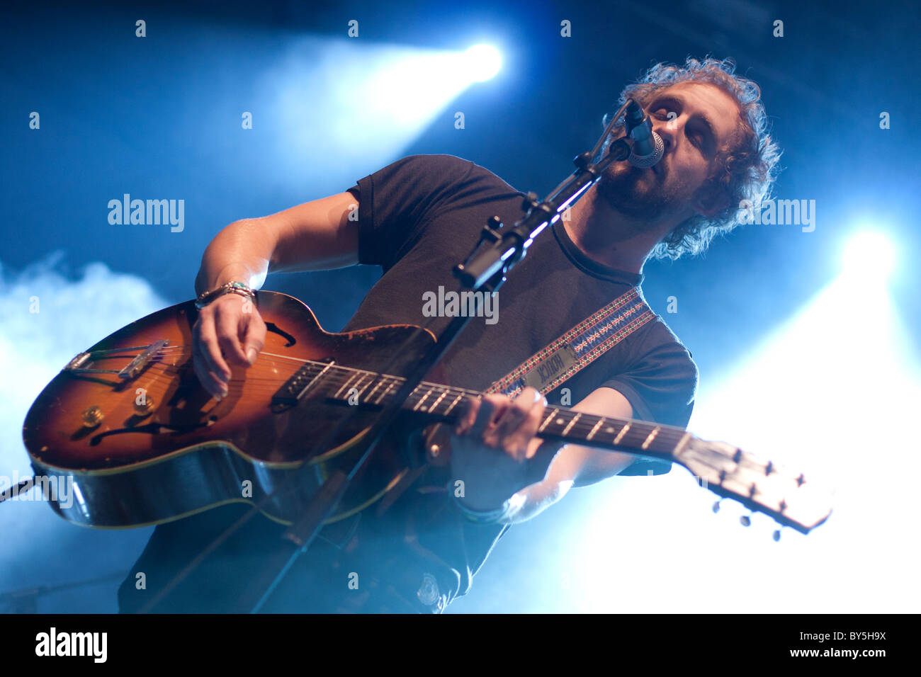 Matthew Houck from Phosphorescent shown in concert in Zagreb, Croatia ...