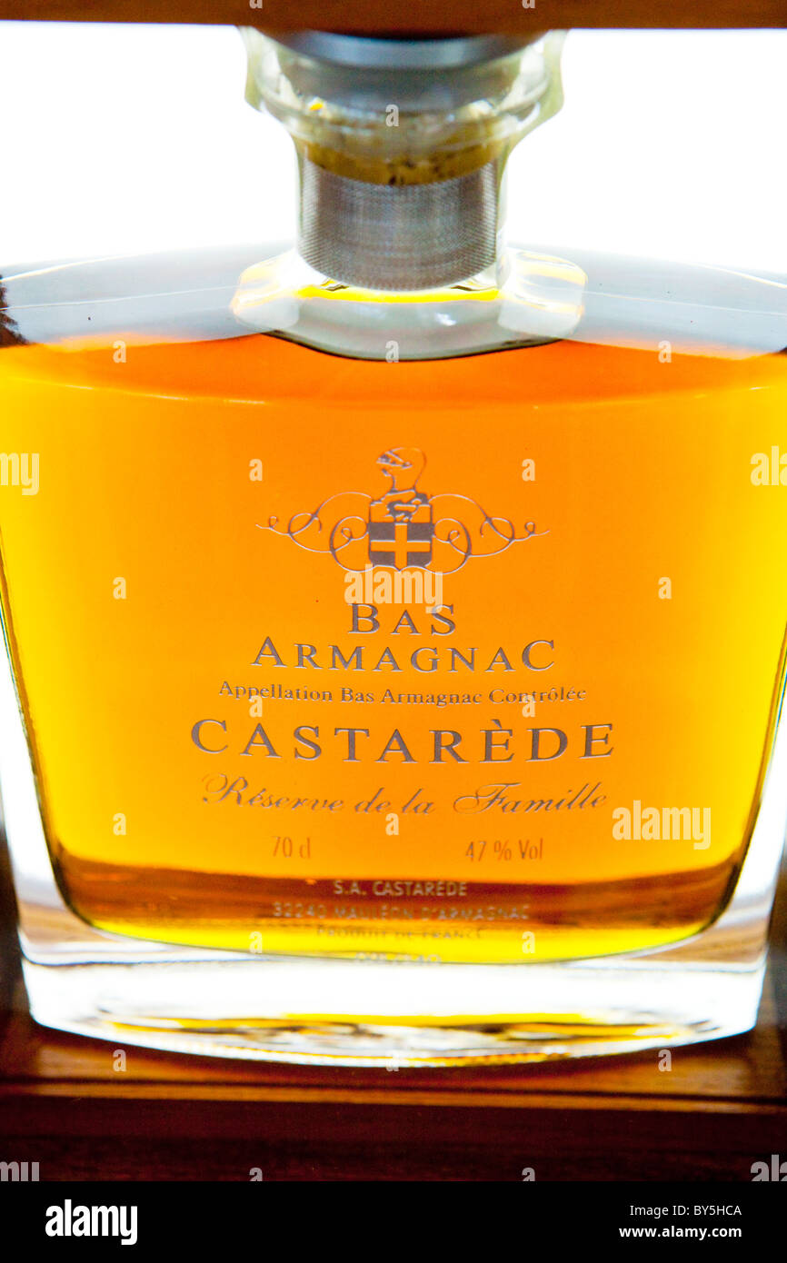 detail of bottle, Armagnac, France Stock Photo - Alamy