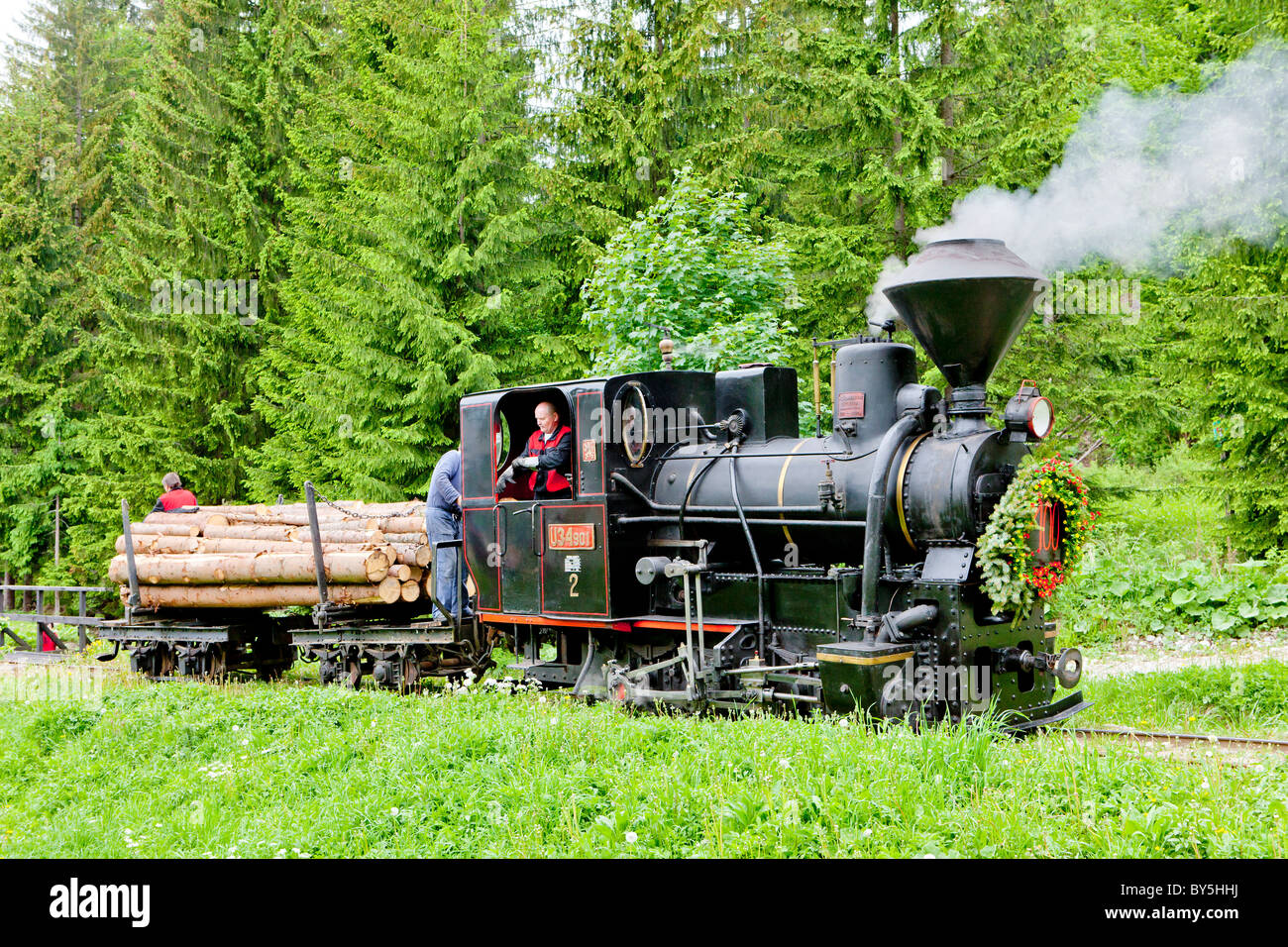 steam train, Museum of Kysuce village, Vychylovka, Slovakia Stock Photo ...