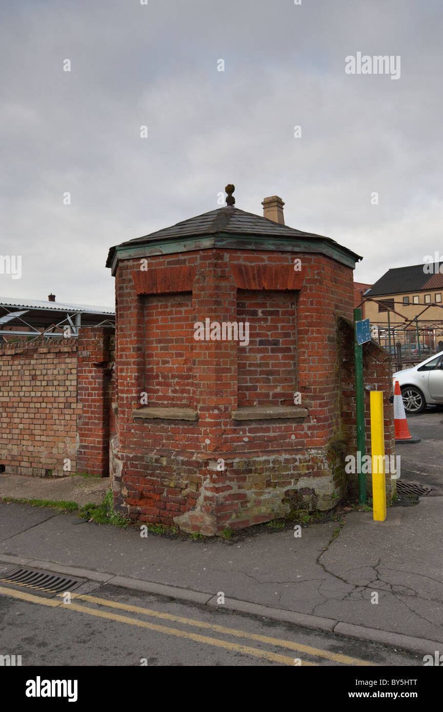 Octagonal kiosk at the entrance to Fakenham Cattle Market in Norfolk ...