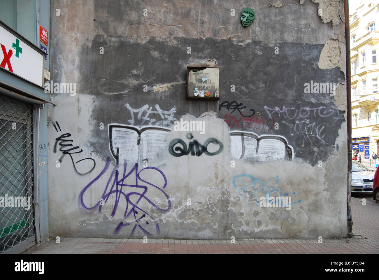 Old wall covered with graffiti hi-res stock photography and images - Alamy
