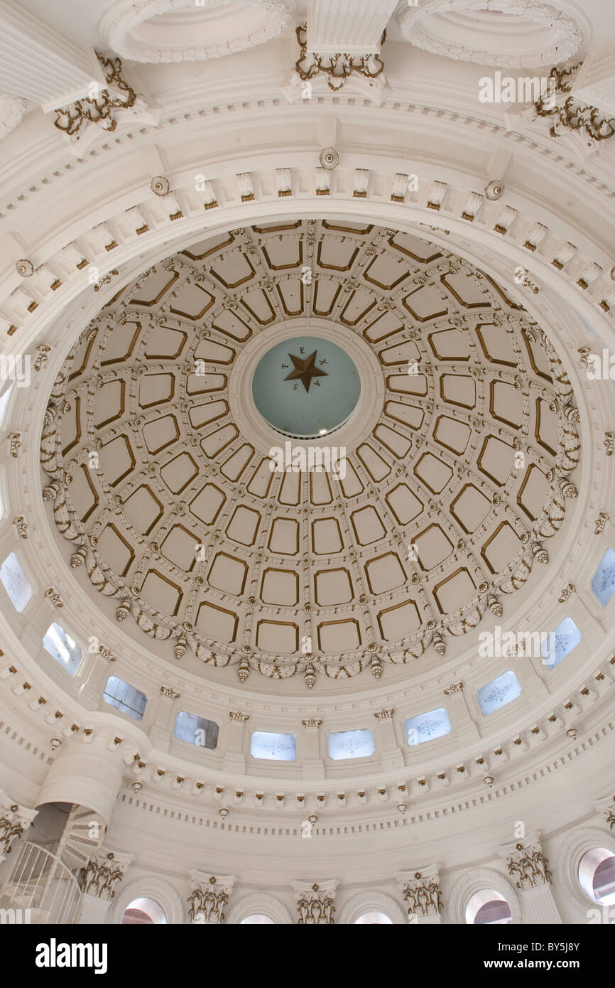 Interior view of Texas Capitol dome in Austin, Texas, shows oculus with ...