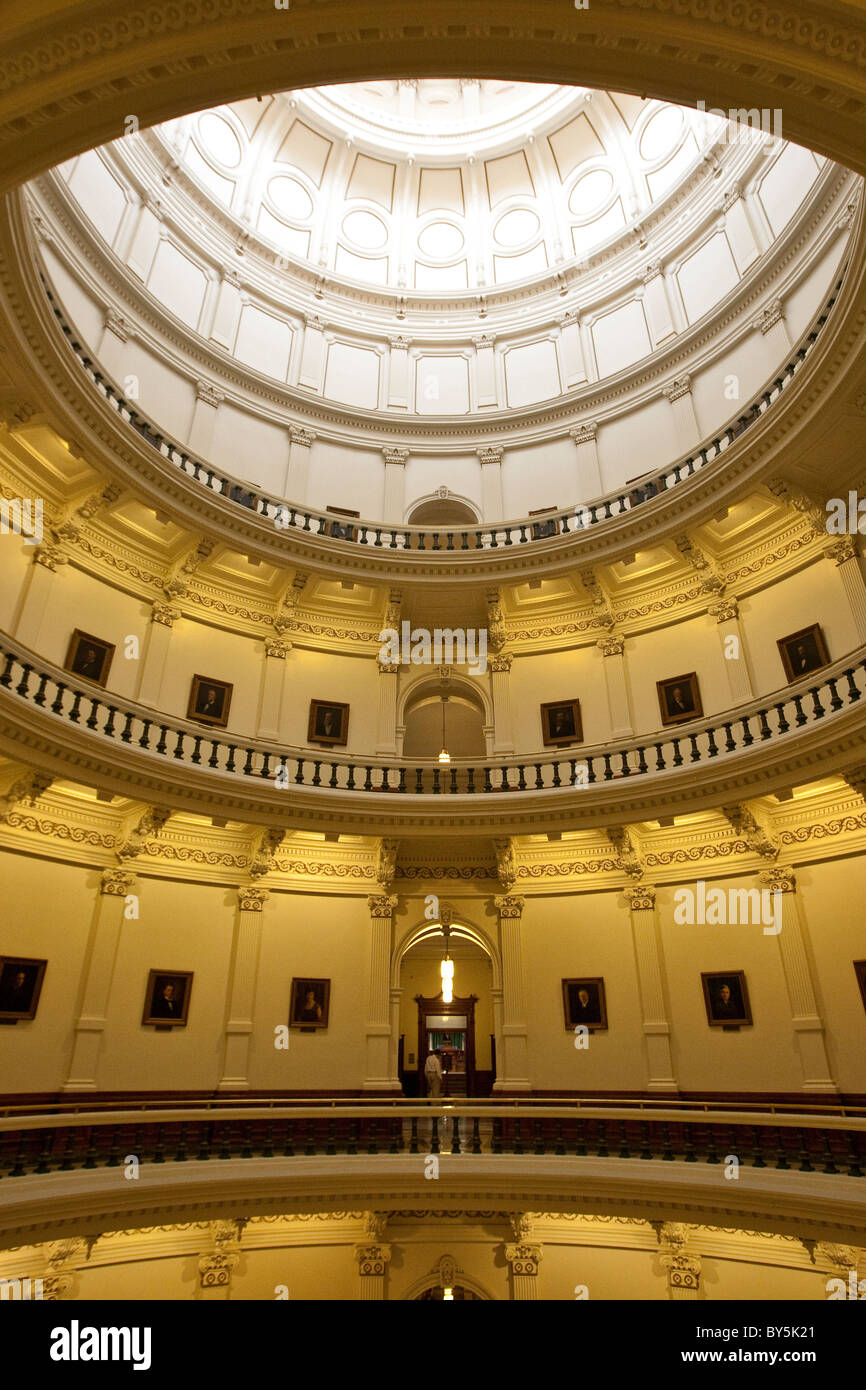 Interior view of the Texas Capitol building dome in Austin, Texas Stock ...