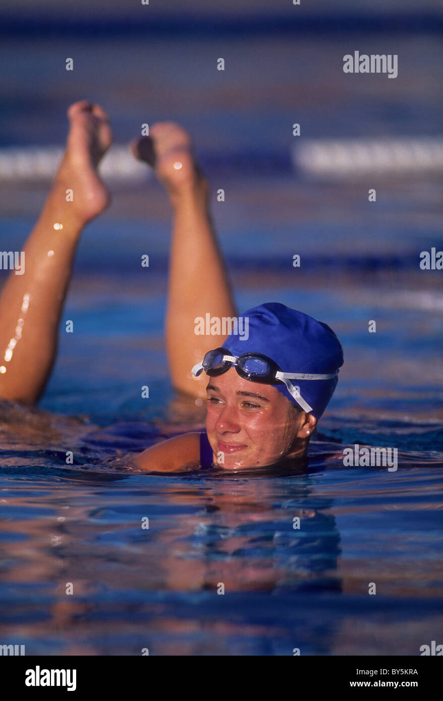 Portrait of female swimmer Stock Photo - Alamy